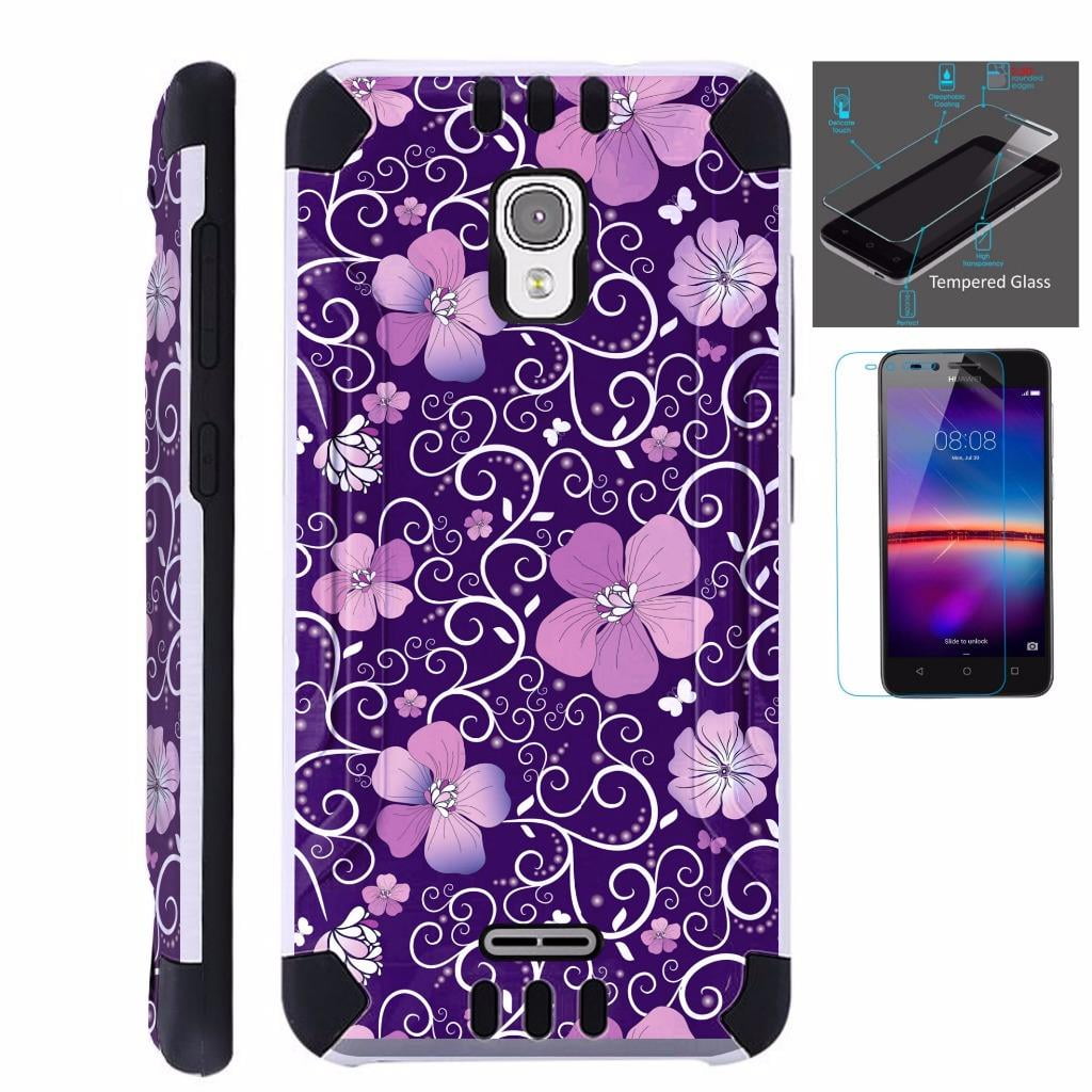 Compatible Wiko Ride (Boost) Case + Tempered Glass Slim Dual Layer ...