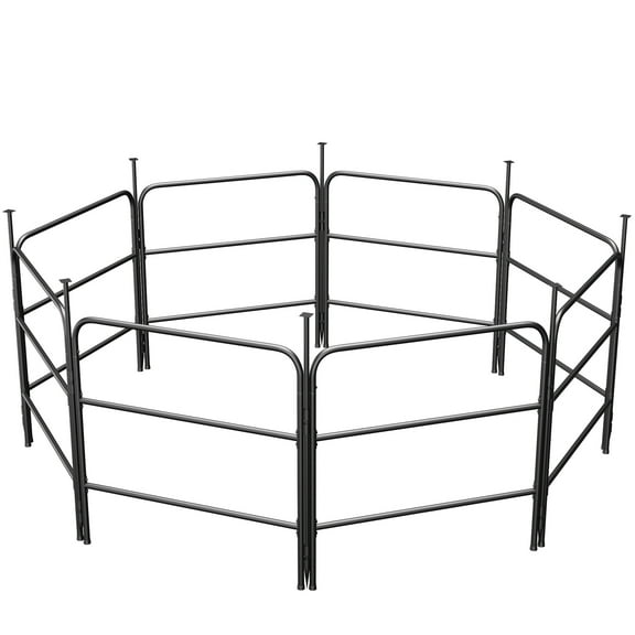ALUMINUM 5 FT X 10 FT 6 RAIL 40" TALL SHEEP & GOAT STALL KIT PANEL PEN ...