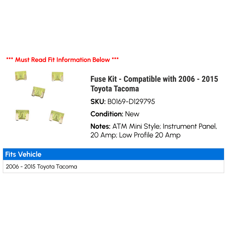 2011 Toyota Tacoma Fuse
