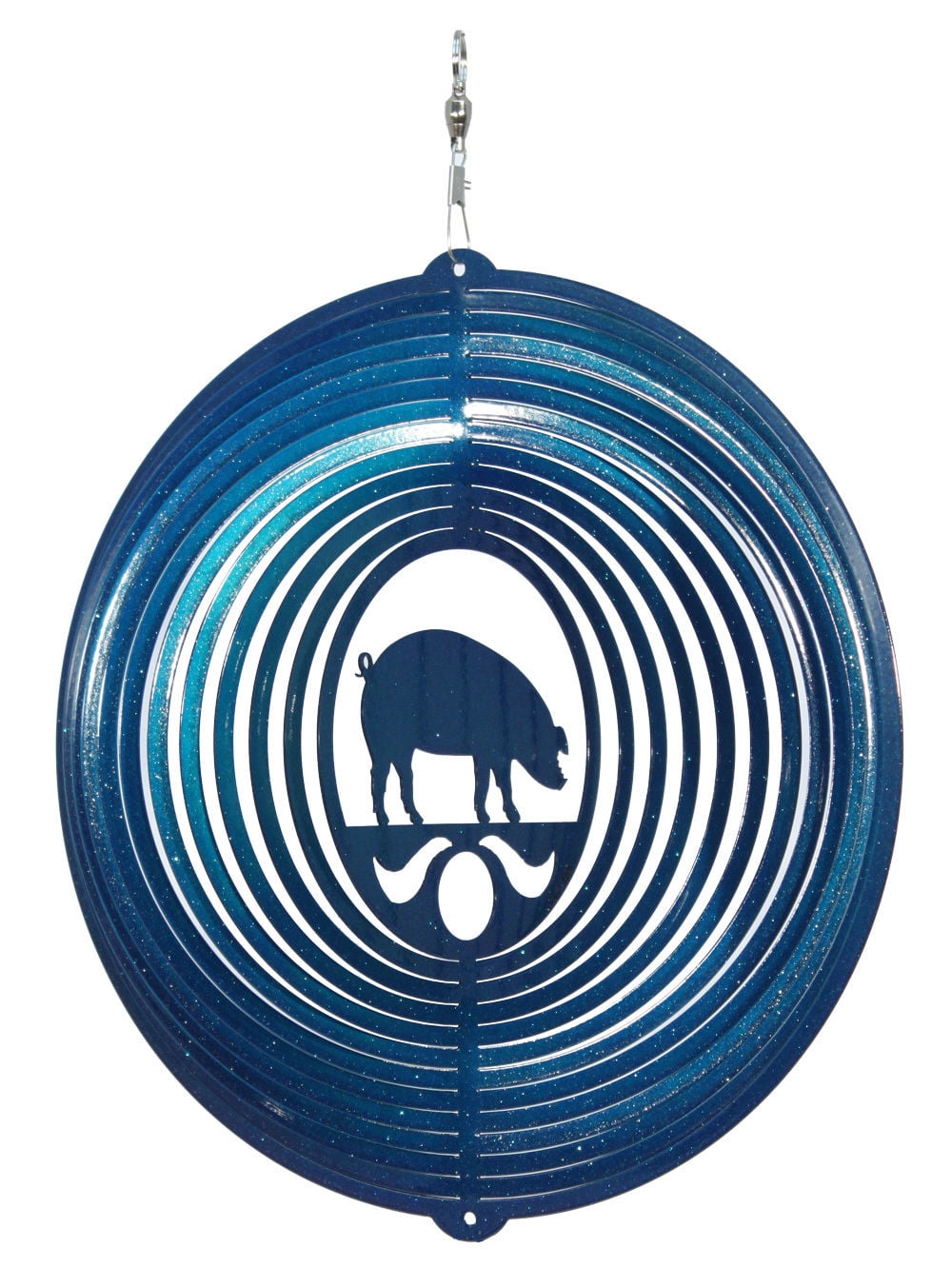SWEN Products PIG HOG PIGGY Swirly Metal Wind Spinner - Walmart.com