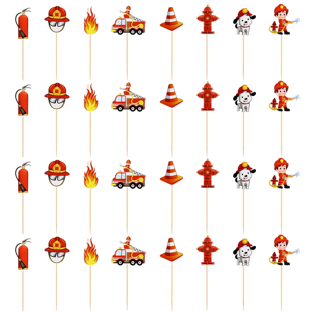 Click here for Qusenong 32pcs Fireman Cupcake Picks Fire Departme... prices