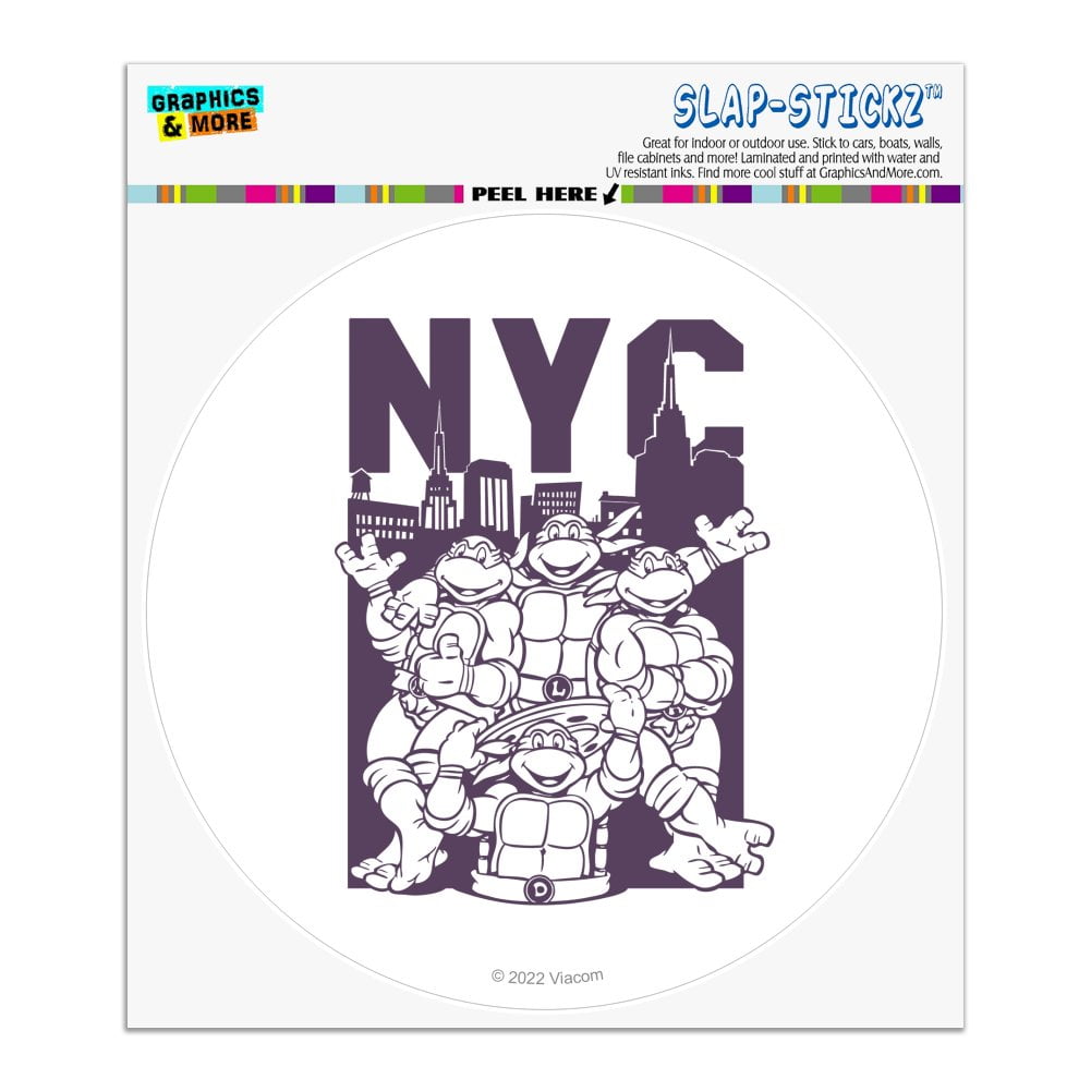 TMNT NYC Turtles Automotive Car Window Locker Circle Bumper Sticker ...