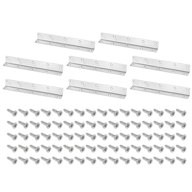 L Bracket Corner Braces, 8 Set 25x25x200 mm - Stainless Steel 90 Degree ...