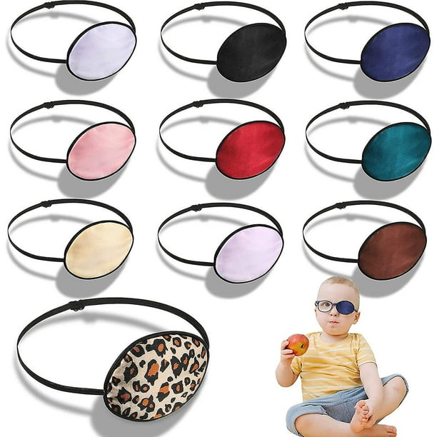 10 Pieces Silk Eye Patch Adjustable Eye Patch Lazy Eye Patches Silky ...