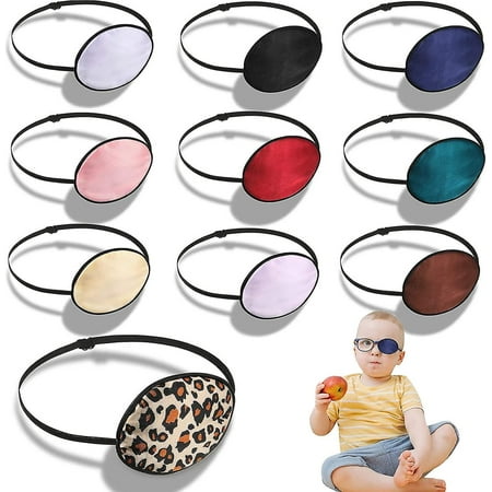 10 Pieces Silk Eye Patch Adjustable Eye Patch Lazy Eye Patches Silky ...