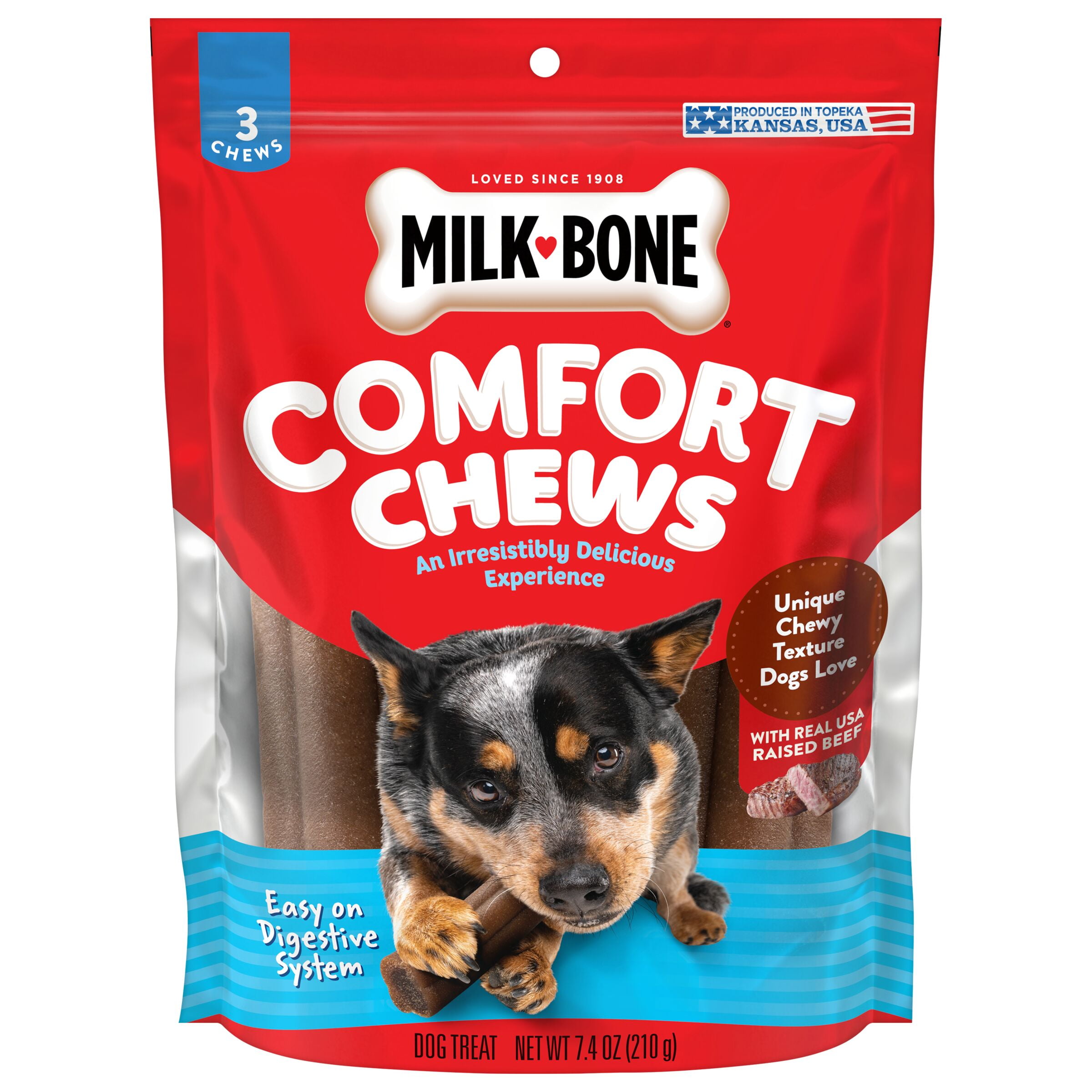 Milk-Bone Comfort Chews, Dog Chews with Unique Chewy Texture and Real ...