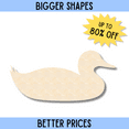 Bigger Better | Unfinished Wood Sitting Duck Shape | DIY Craft Cutout ...