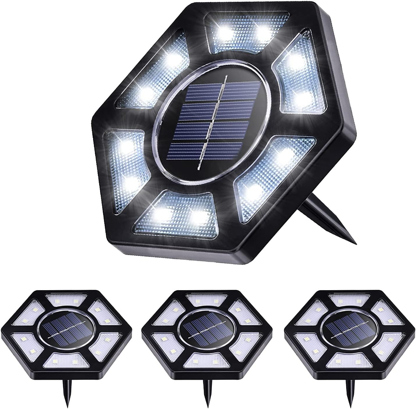 LINLIN 12LED Solar Ground Lights,Solar Garden Lights Pathway Landscape ...
