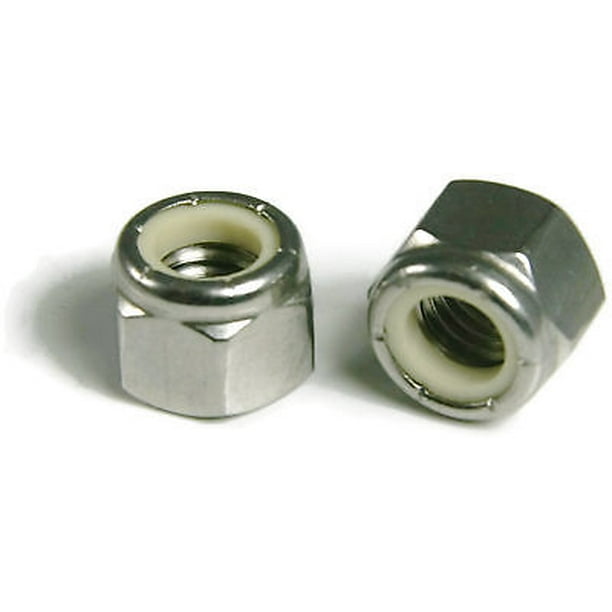 M4-0.70 Nylon Insert Lock Nut, A2-70 Stainless Steel (18-8), DIN 985 ...