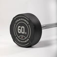 Titan Fitness 60 LB Rubber Straight Fixed Barbell, Pre-Loaded Weight ...
