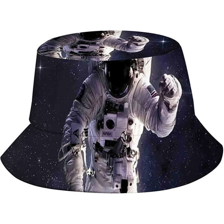 Sun Hat Astronaut in Outer Space Nebula in Milky Way Cosmonaut Apollo ...