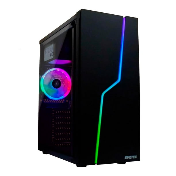 Gabinete Gamer EVOTEC THUNDERBOLT ATX 600W RGB Cristal Templado EV-1012 ...