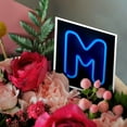 3drose, Monogram Letter M Abstract Neon Blue Lit Shining Illuminated, 6 ...