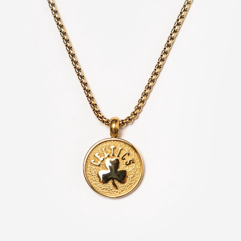Ed Jacobs x NBA Boston Celtics Gold Stainless Steel 24" Chain Necklace ...