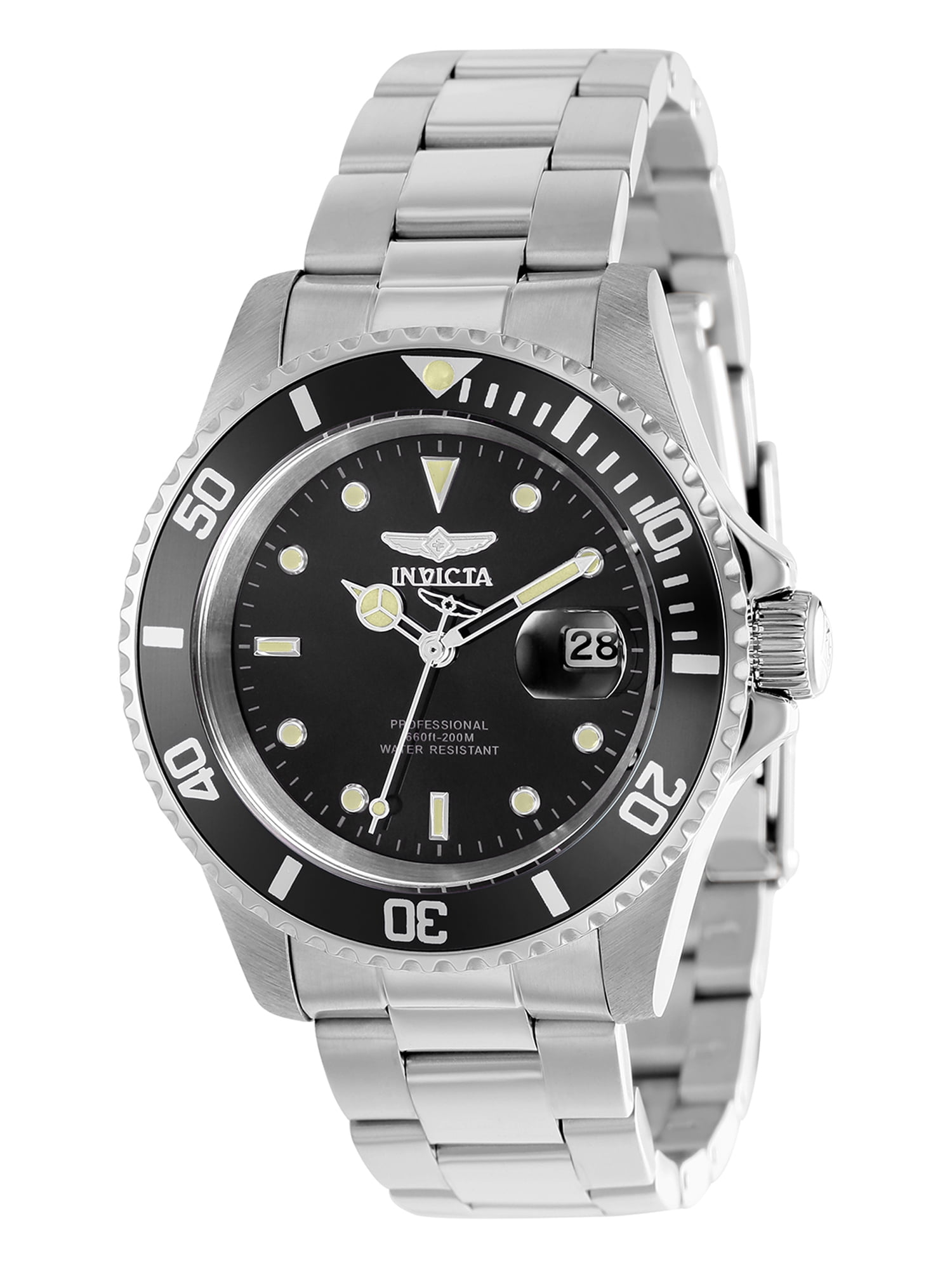 Invicta Pro Diver Men 40mm Stainless Steel Black dial Quartz Watch ...