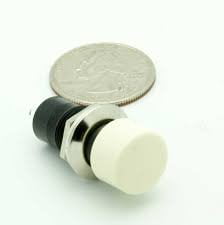 GC Electronics 35-422 Pushbutton Switch, Push On - Push Off, White ...