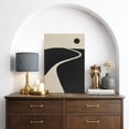 Canvas Print Wall Art Abstract Winding Path Print Minimalist Black and ...