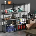 Slsy 5-Tier Adjustable Heavy Duty Steel Shelving Unit, 72"H x 36"W x 18 ...