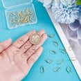 40Pcs Brass Earring Hooks with Horizontal Loop Real 18K Gold Plated ...