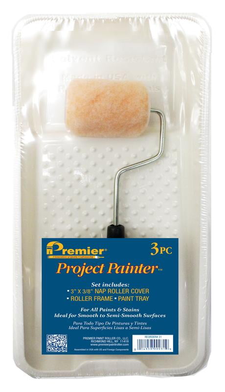 Premier Paint Roller 3-Piece 3” Trim Paint Roller Paint Kit with ...