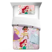 Disney Princess Kids Comforter Set, 2-Piece, Twin/Full, Reversible ...