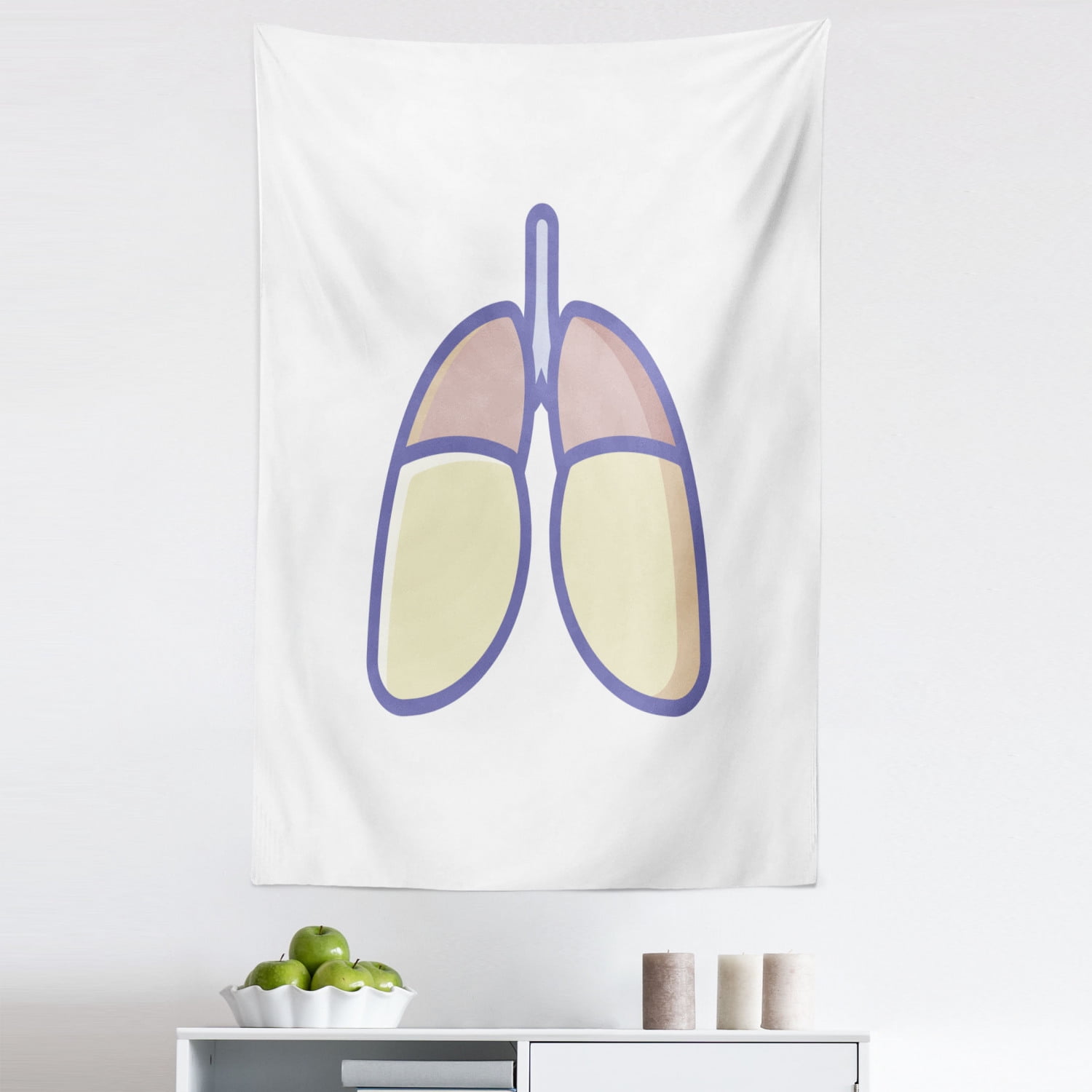 Anatomy Tapestry, Lung Figure Depiction Human Body Parts Organs Symbol ...