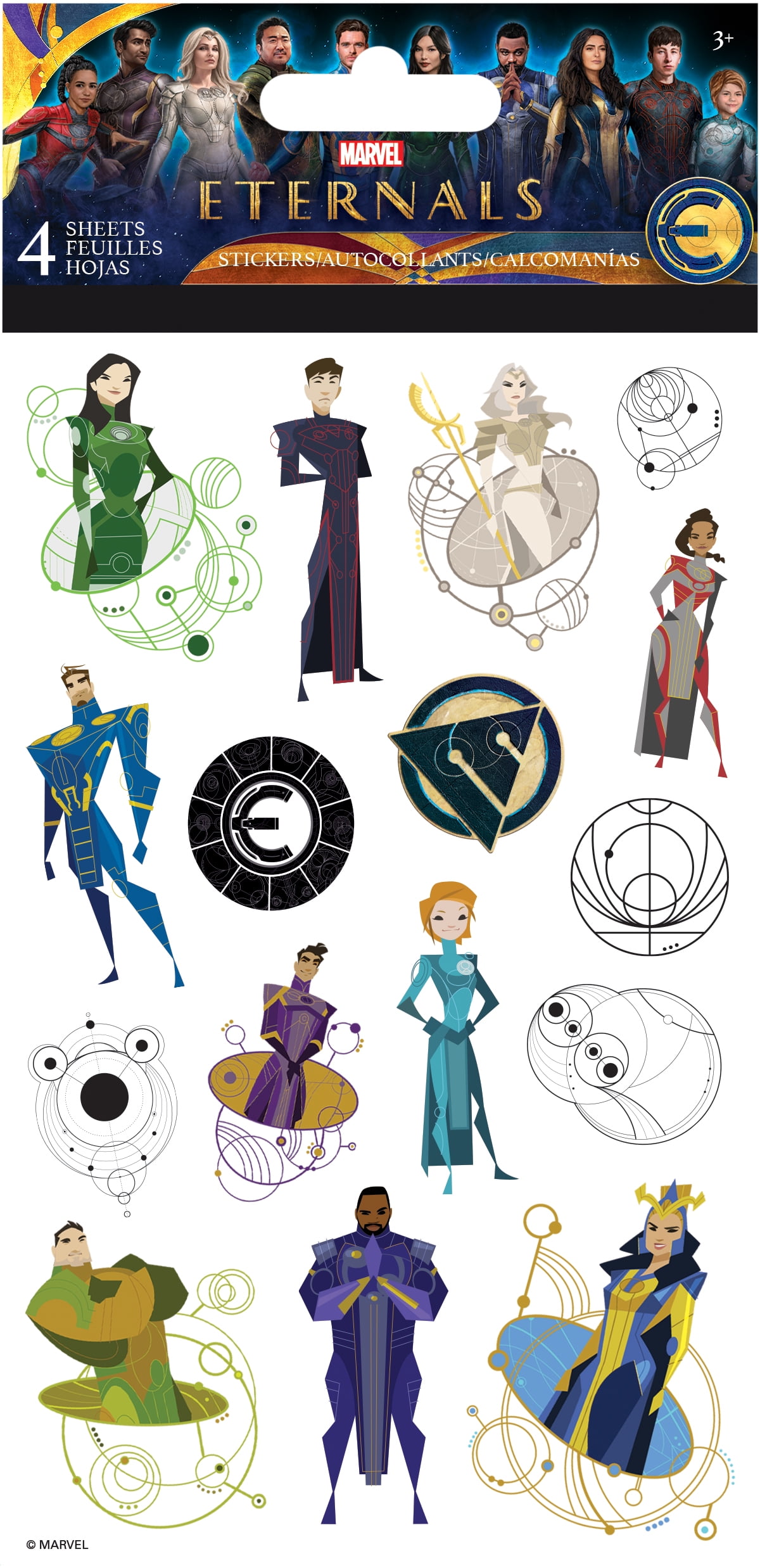 Trends International Marvel Eternals Standard 4-Sheet Stickers ...