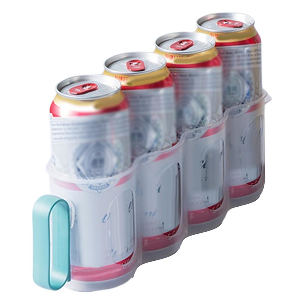 Tohuu Can Holder For Fridge Space Save Can Organizer For Fridge 4-Grid ...