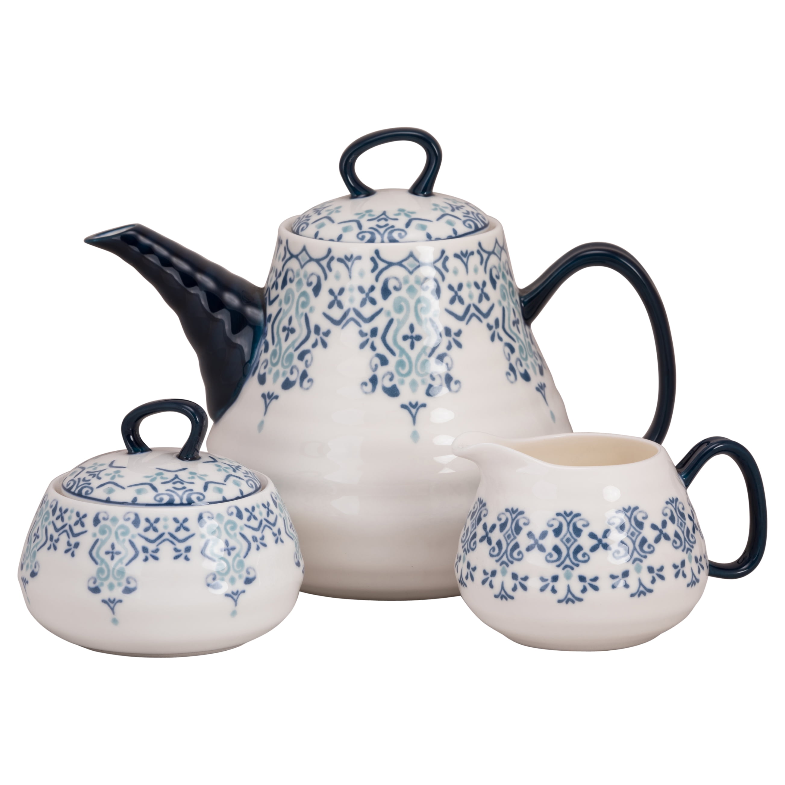 Blue Azure 3 Piece Porcelain Tea Set - Walmart.com