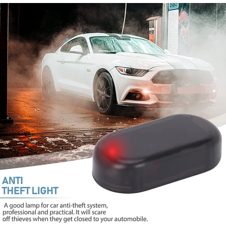 2pcs Solar Car Alarm LED Light Imitation Security System Energy Flash ...