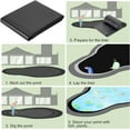 SUSUZI Pond Liner 10 x 10 Ft, 10 Mil HDPE UV Resistant Preformed Pond ...