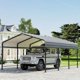Tuekys 10x16.5 FT Metal Carport with Galvanized Steel Roof, Heavy Duty ...