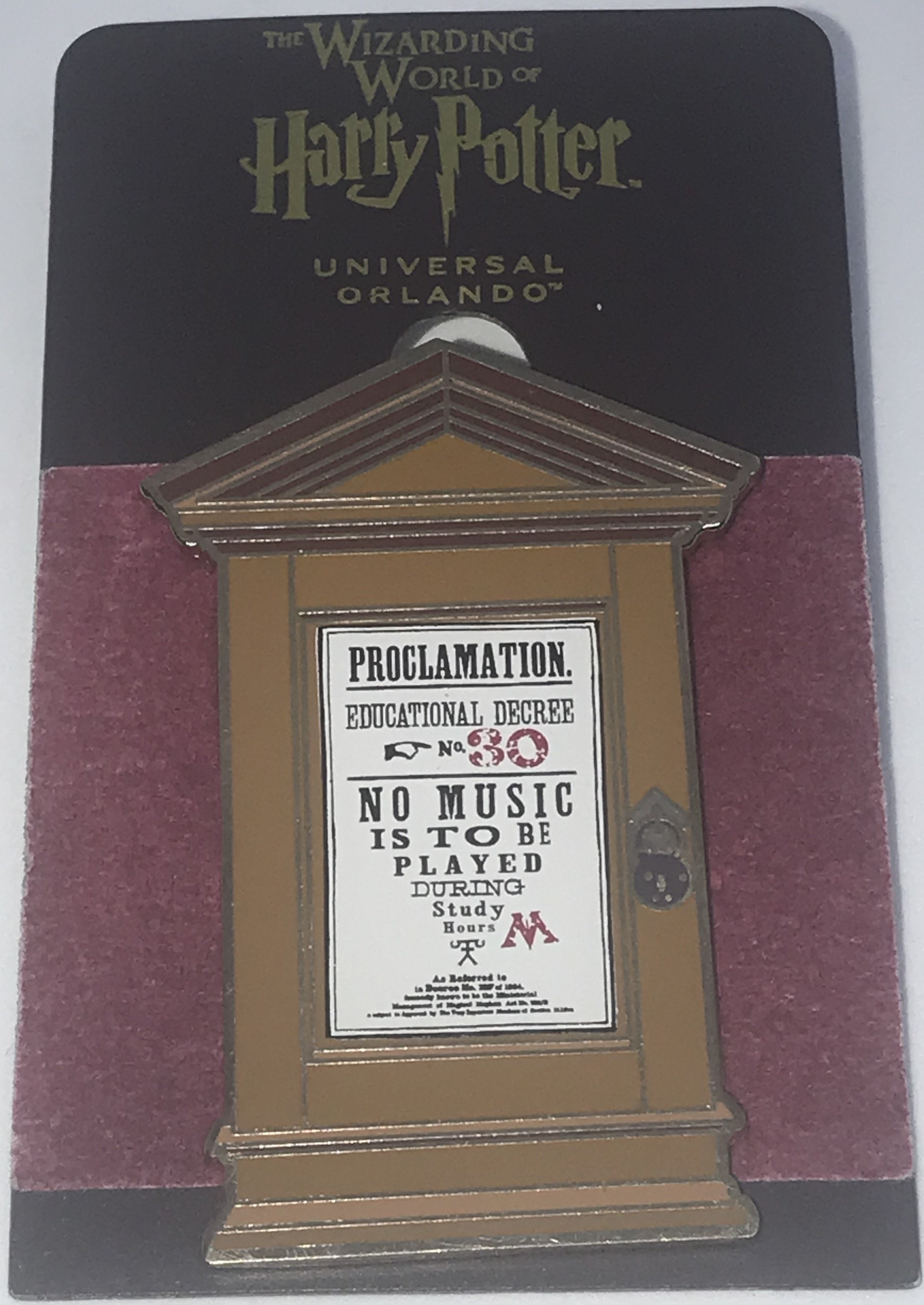 Universal Studios Harry Potter Students Proclamation 30 Pin New with ...