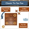 WE Games Tic Tac Toe Wooden Game Set, Coffee Table Game for Families ...