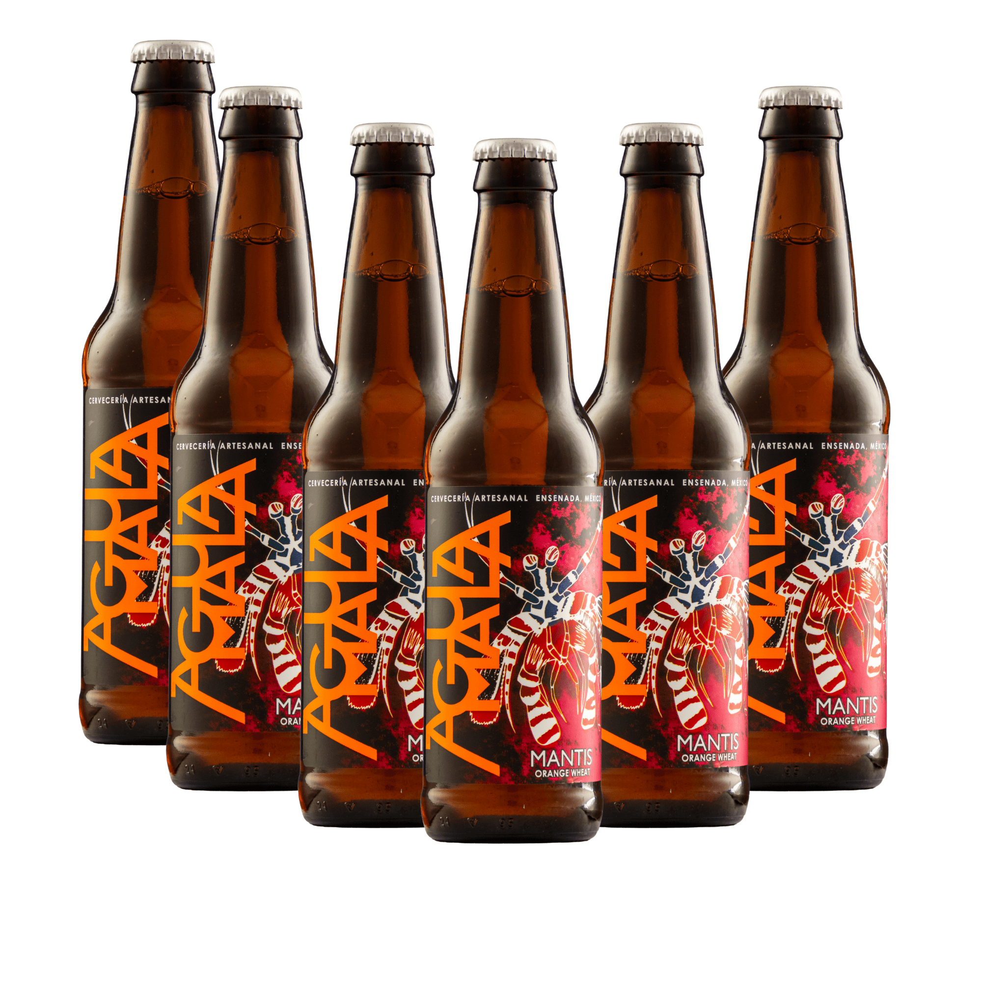 Six Pack Cerveza Agua Mala Mantis Orange Wheat 355 Ml Agua Mala Orange ...