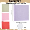 1 Set 4 Sheets 4 Colors DIY Imitation Leather Fabric with Paper Back ...