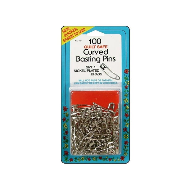 Collins Curved Basting Safety Pins Size 1 100pc - Walmart.com