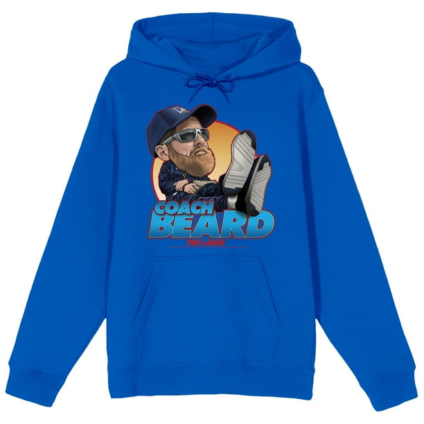 Ted Lasso Coach Beard Character Mens Royal Blue Graphic Hoodie Xxl