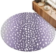 Art Purple 3.3' Round Rug for Bedroom Reading Corner, Vintage White ...