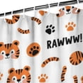 Basics Bathroom Shower Curtain, Water Resistant Fabric with Grommets ...