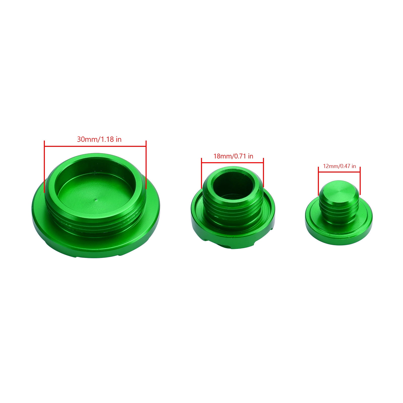 Click here for Motorgenic Green Billet Engine Plug Kit For Kawasa... prices