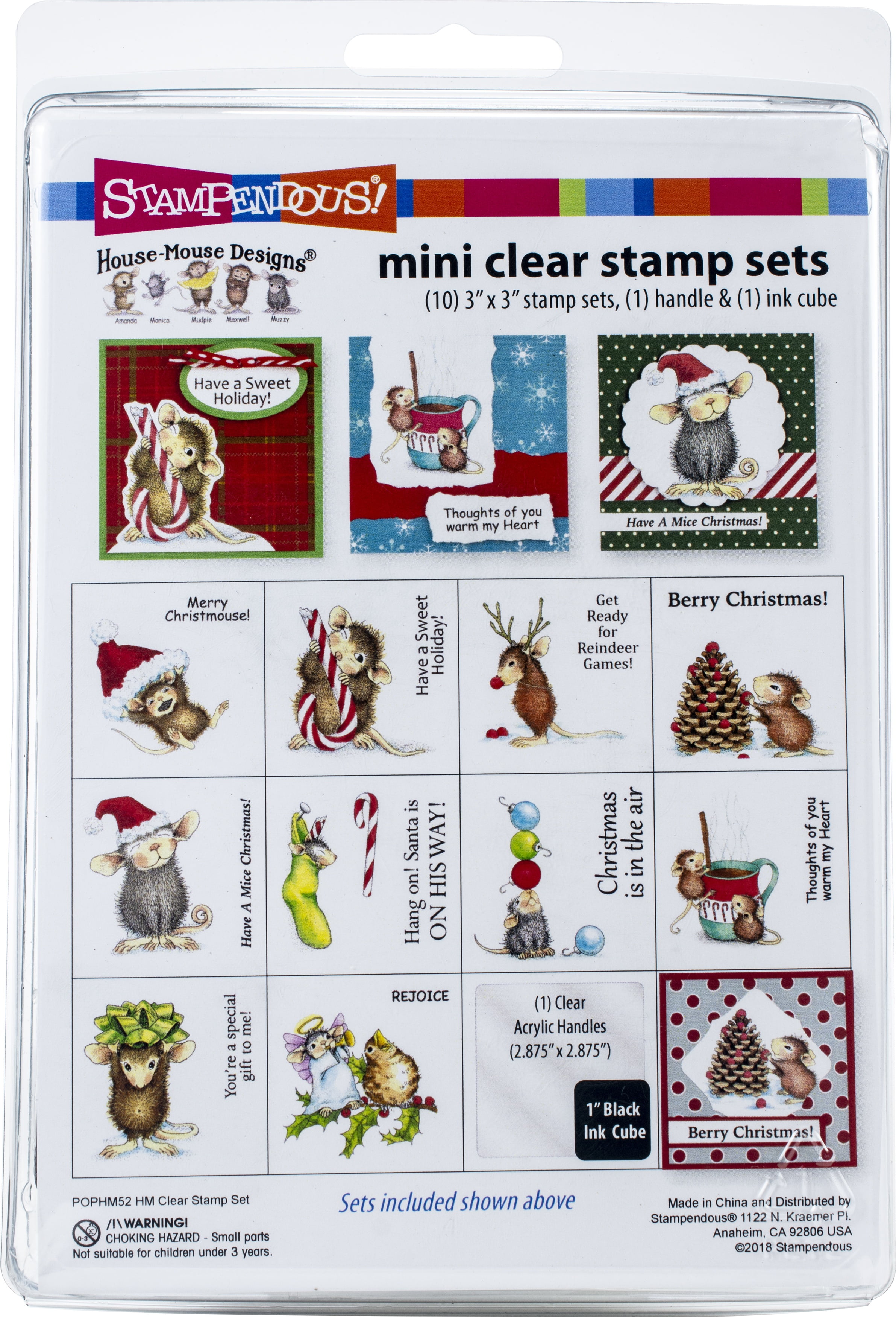 Stampendous House Mouse Mini Clear Stamp Set-Holiday - Walmart.com