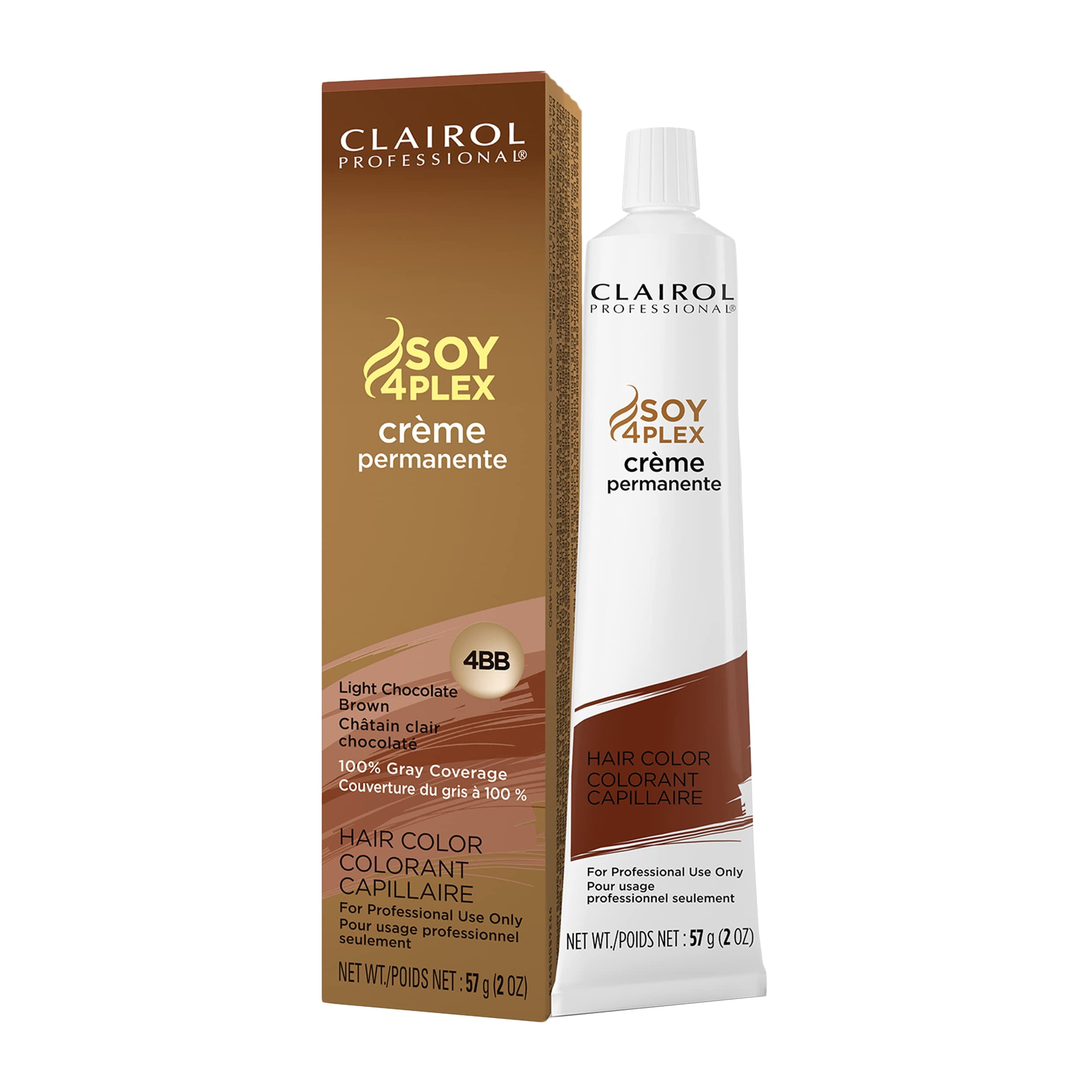 Tinte para el cabello Clairol Professional Permanent Crème 4BB Light ...