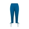 Capri Leggings For Women Summer Elastic Waisted 3 4 Length Yoga Pants