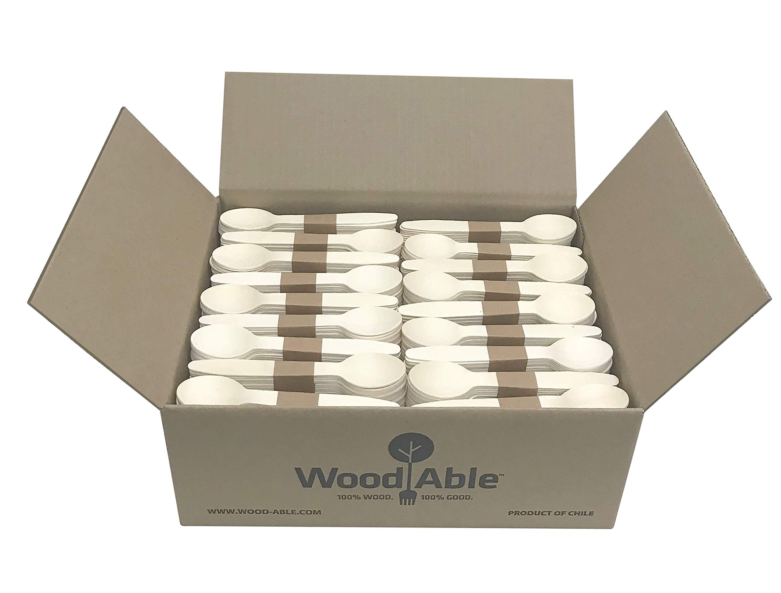 WoodAble | 1000 Spoons | Disposable Wooden Utensils | Eco Friendly ...