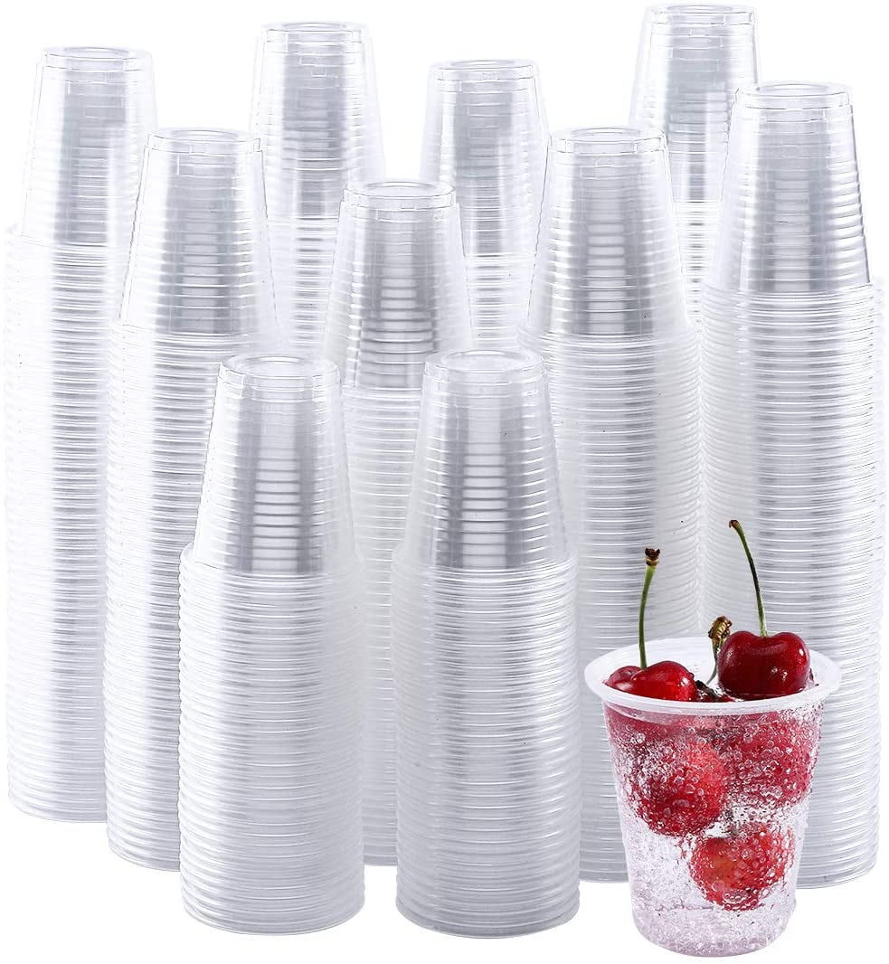 Turbo Bee Paquete de 500 vasos de plástico transparente de 3 onzas ...