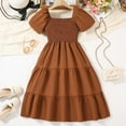 JIAYUE Spring Summer Dresses For Child Girls Short Sleeve Solid Color ...