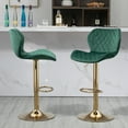 20-28 Inch Velvet Swivel Bar Stools Back, Velvet Upholstered Adjustable ...