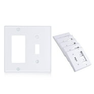 Wall plate: Double-Gang Pass-Thru Wall plate Split-Port - Walmart.com