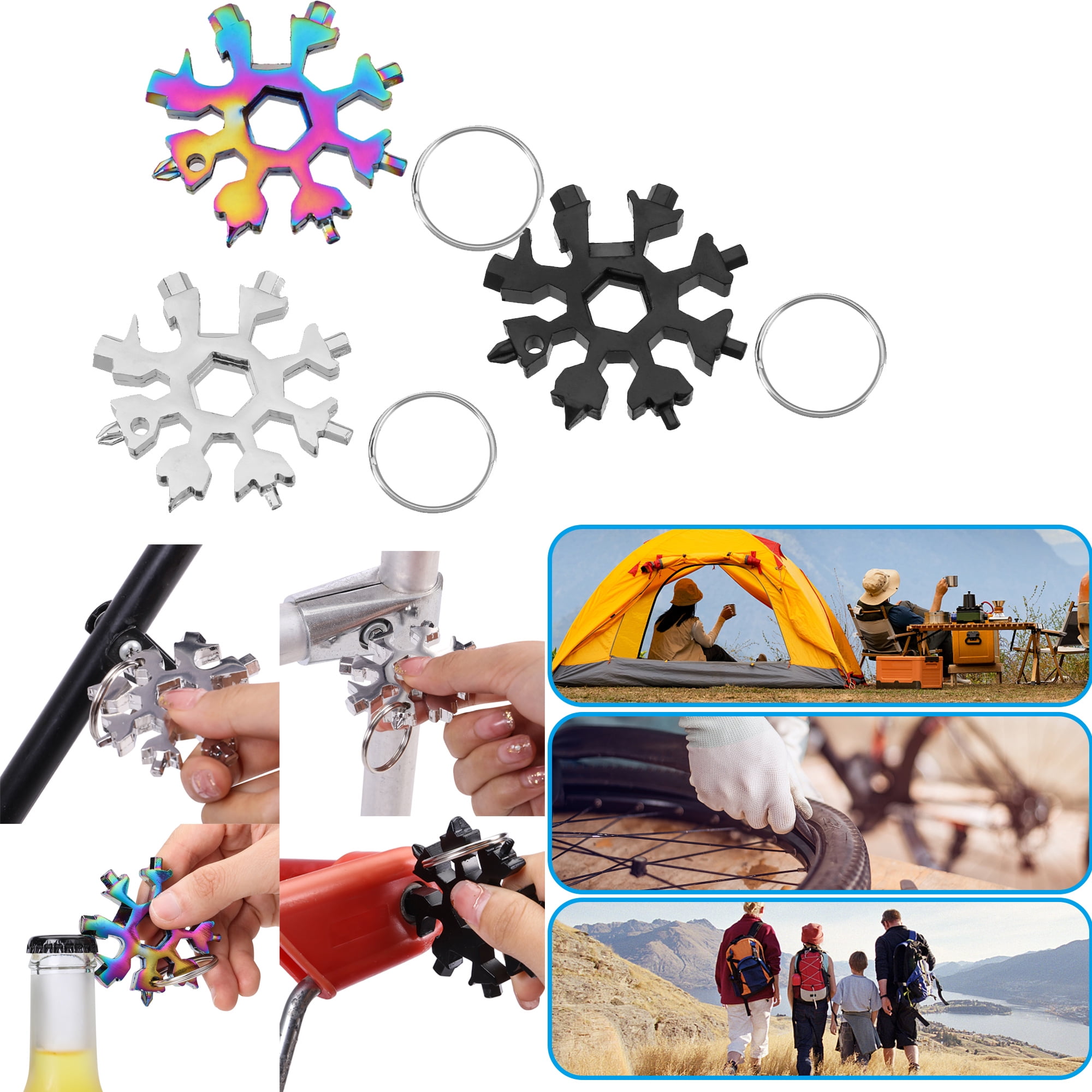 YouLoveIt Multitool Card Snowflake Multi-Tool 1/3pcs Combination ...